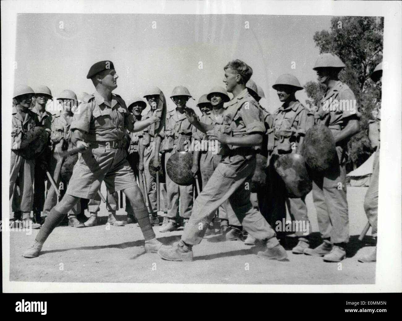 Oct. 10, 1955 - British troops in Cyprus issued with Baton and shields ...