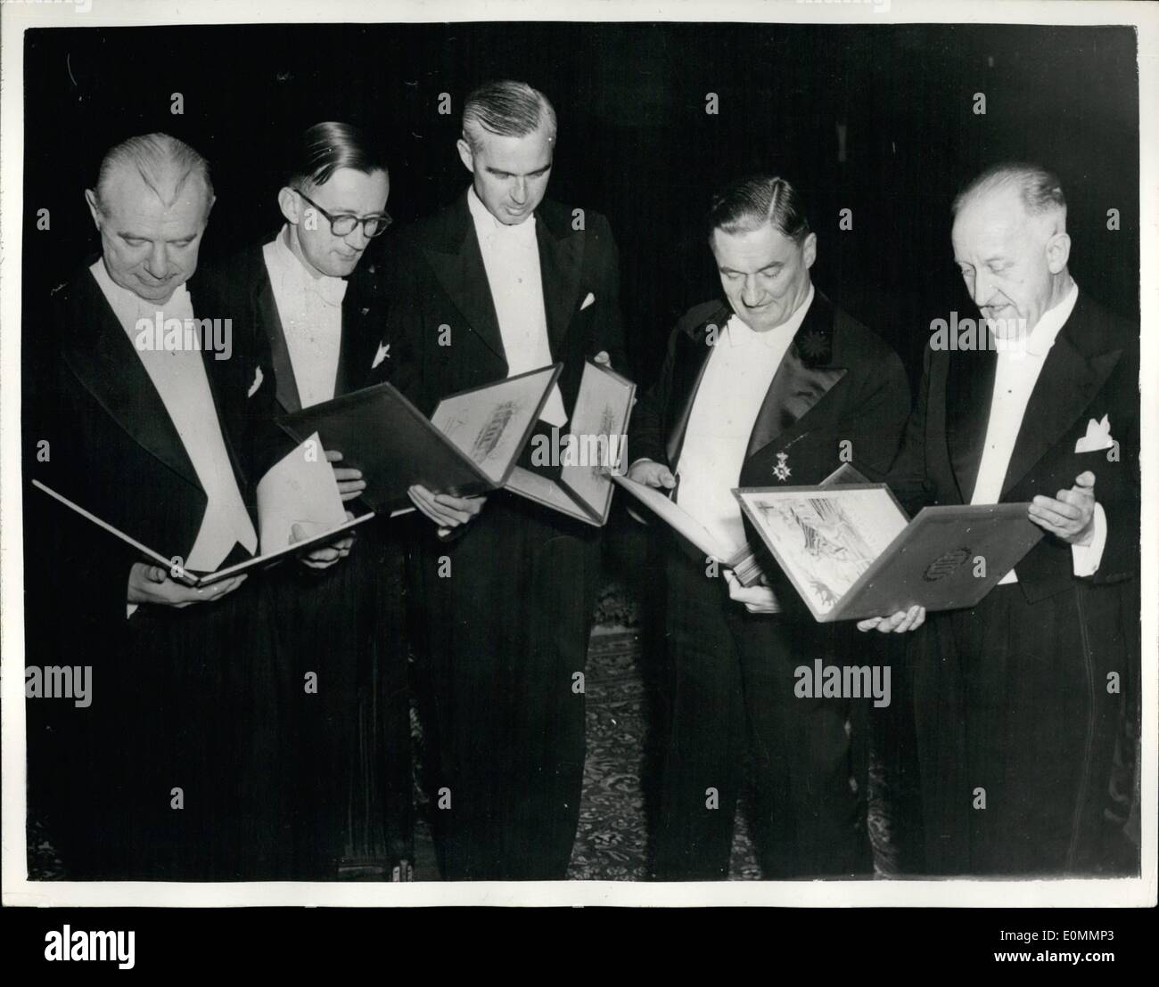 Dec. 12, 1955 - NOBEL PRIZE WINNERS RECEIVE THEIR AWARDS... CEREMONY IN ...