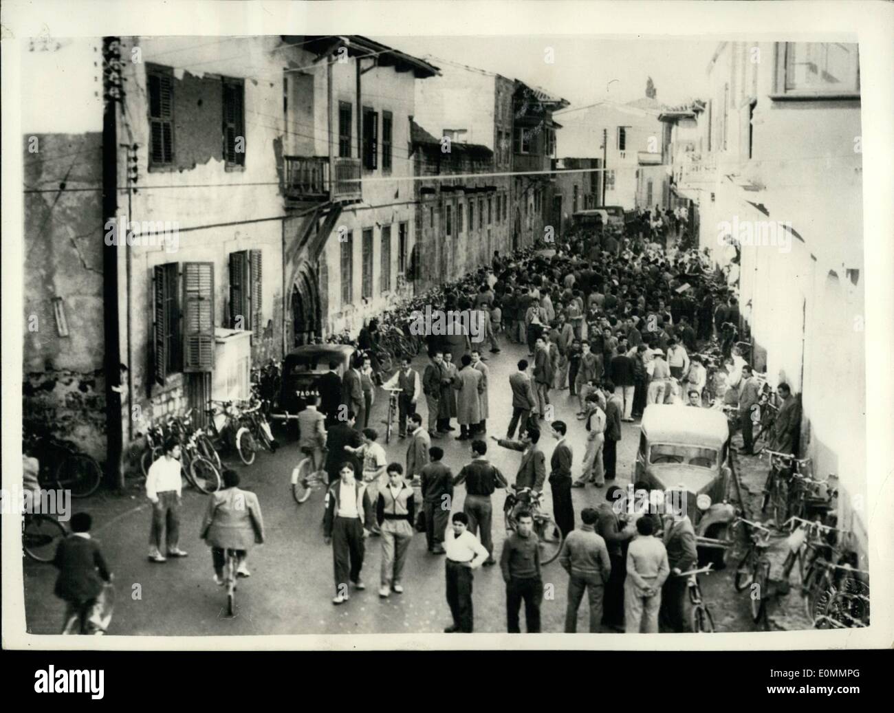 Dec. 12, 1955 - Demonstrators following banning of communist party in ...