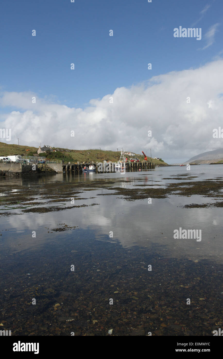 Ardinashaig waterfront Isle of Scalpay Scotland May 2014 Stock Photo ...
