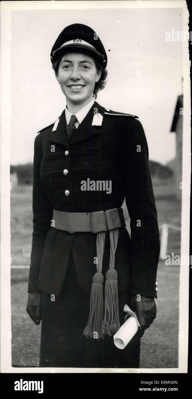 Dec. 16, 1955 - W.R.A.C. Passing Out Parade at Hindhead. One young lady ...
