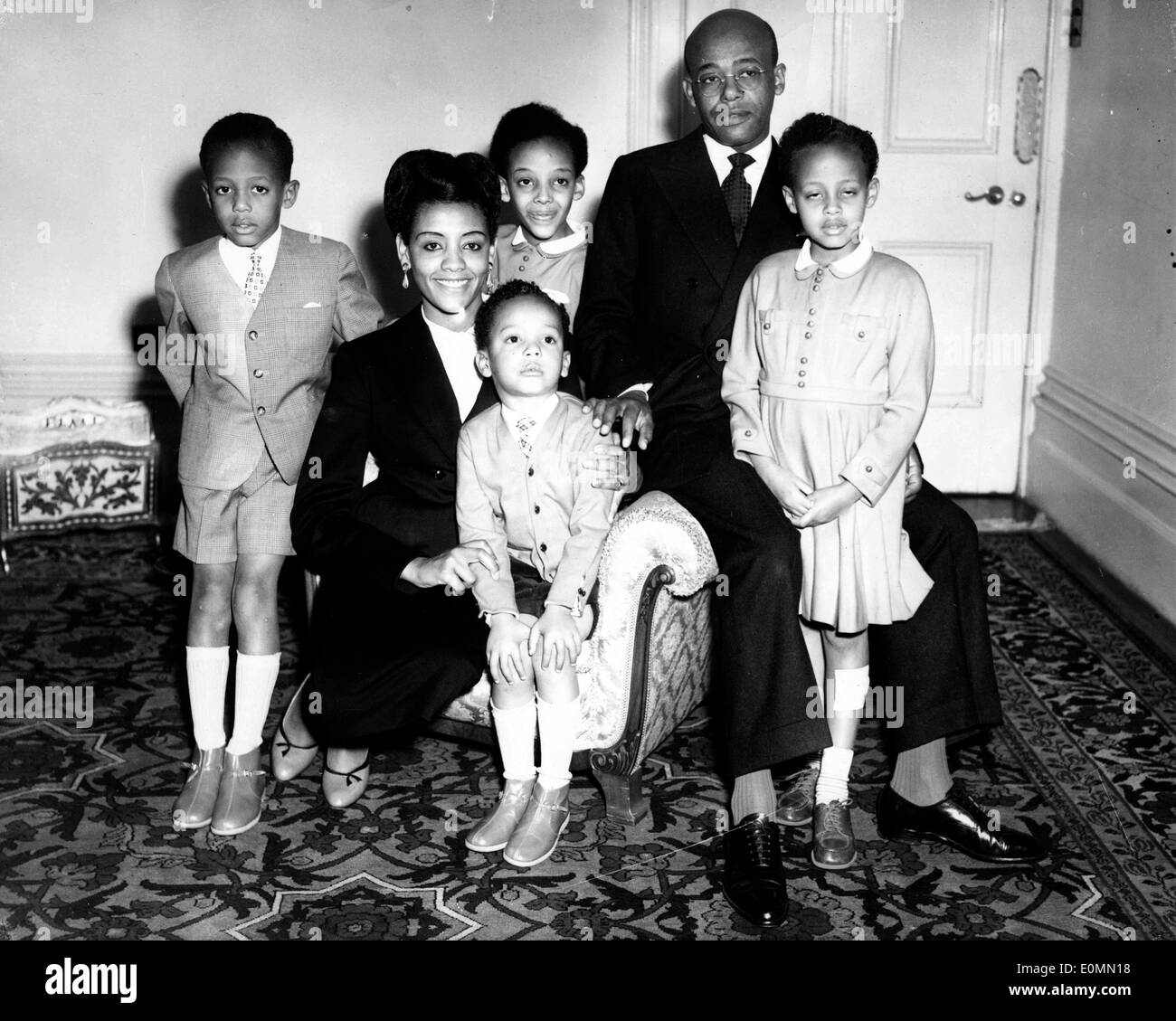 Ambassador Emmanuel Abraham with family Stock Photo - Alamy