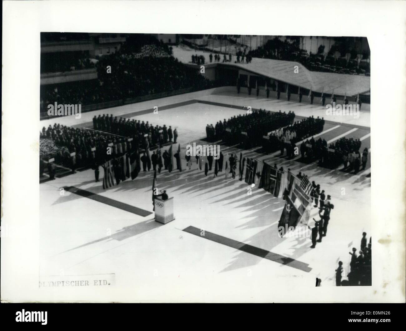 Jan. 01, 1956 - General view. The Italian Miss Chenal-Minuzzo speeks ...