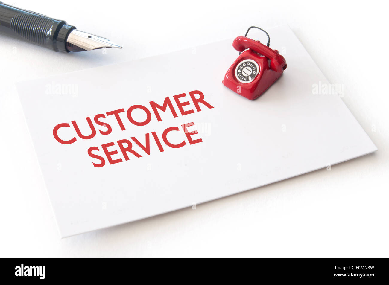 Customer service contact cards Stock Photo - Alamy