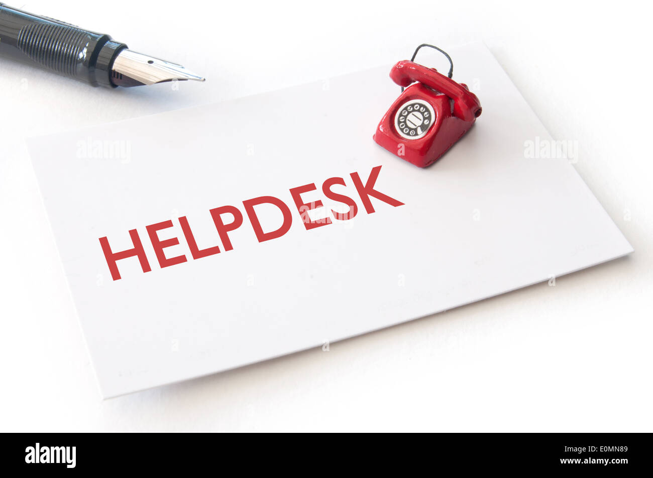 Help desk contact cards Stock Photo - Alamy