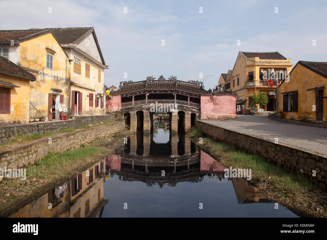Chua Cau Temple Bridge (Japanese Covered Bridge) in the historic old ...