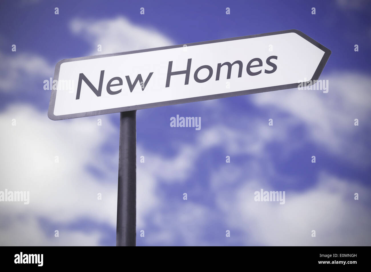 New homes road sign Stock Photo - Alamy