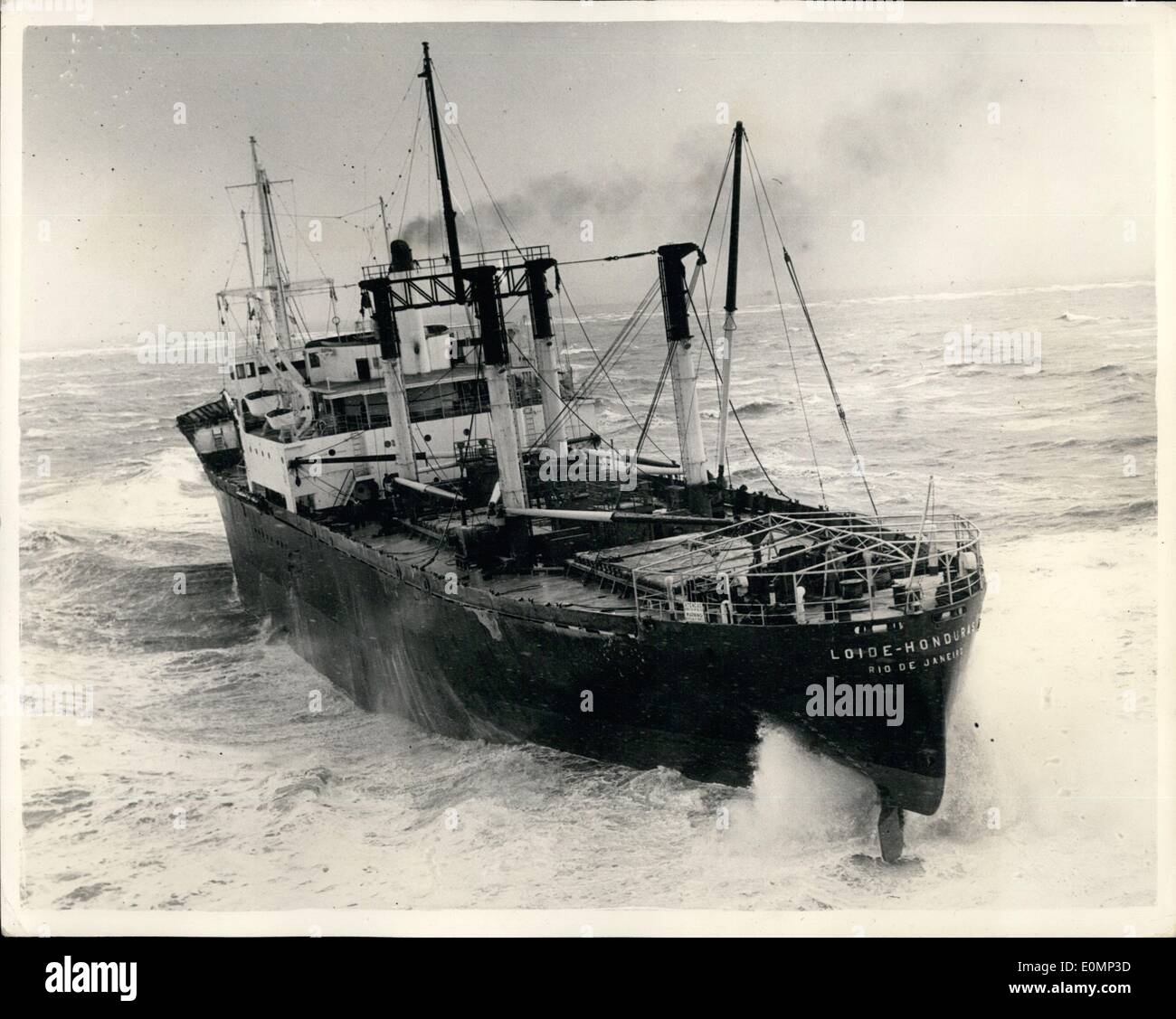 Feb. 02, 1956 - Helicopters rescue crew from sinking tug: Two RAF ...