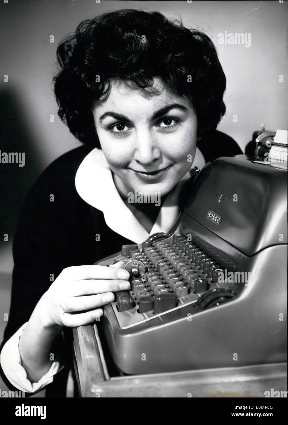 Apr. 04, 1956 - For German Typists: a new model of an electric ...