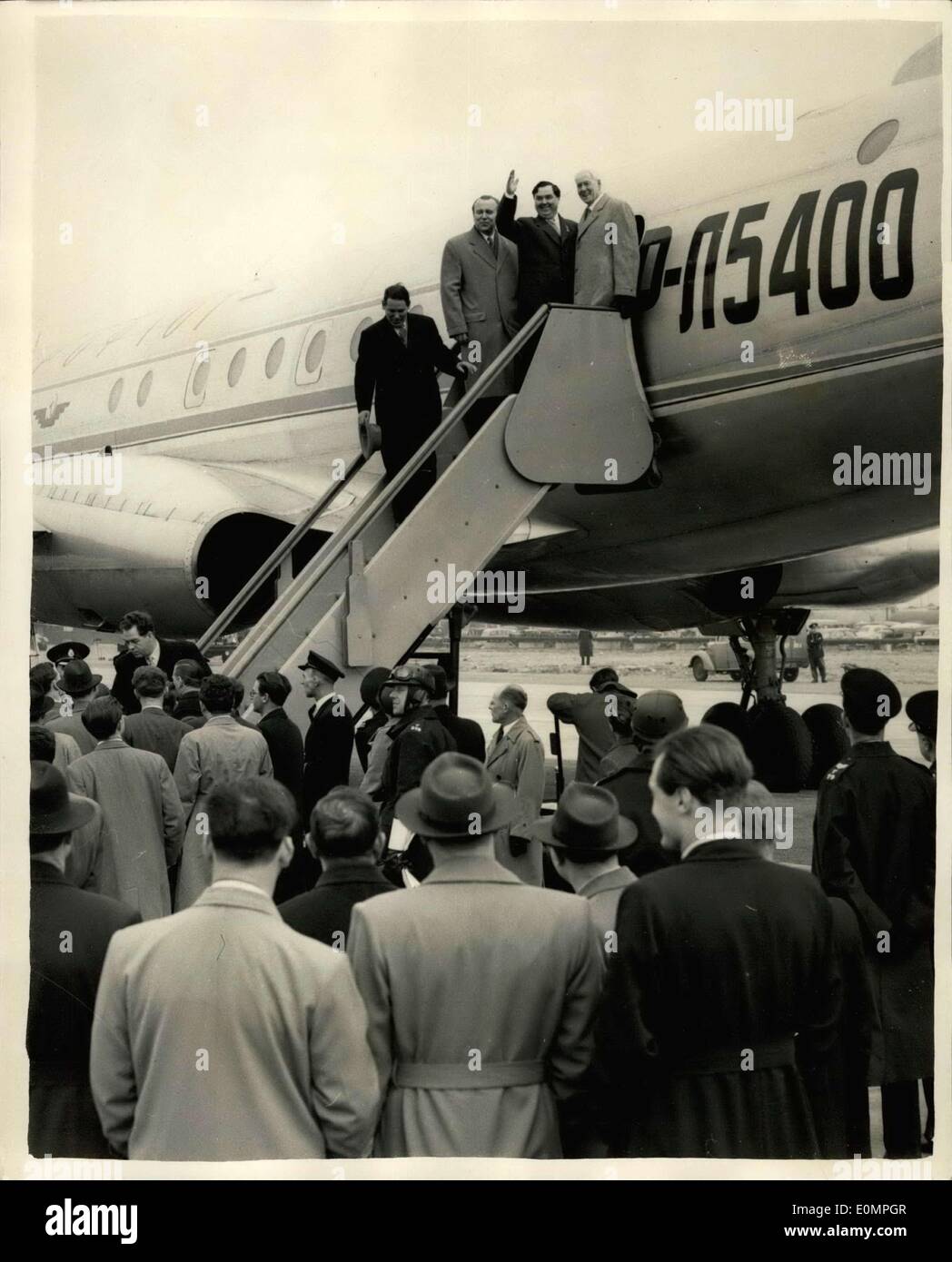 Apr. 07, 1956 - Mr.Malenkov leaves for home: Mr. Georgi Malenkov, the ...