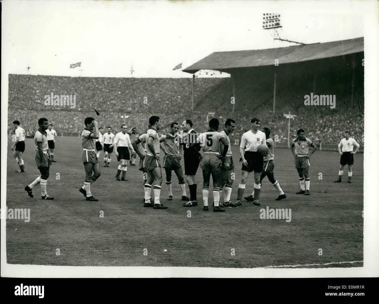 May 05, 1956 - England Beat Brazil 4-2 At Wembley: England yesterday ...