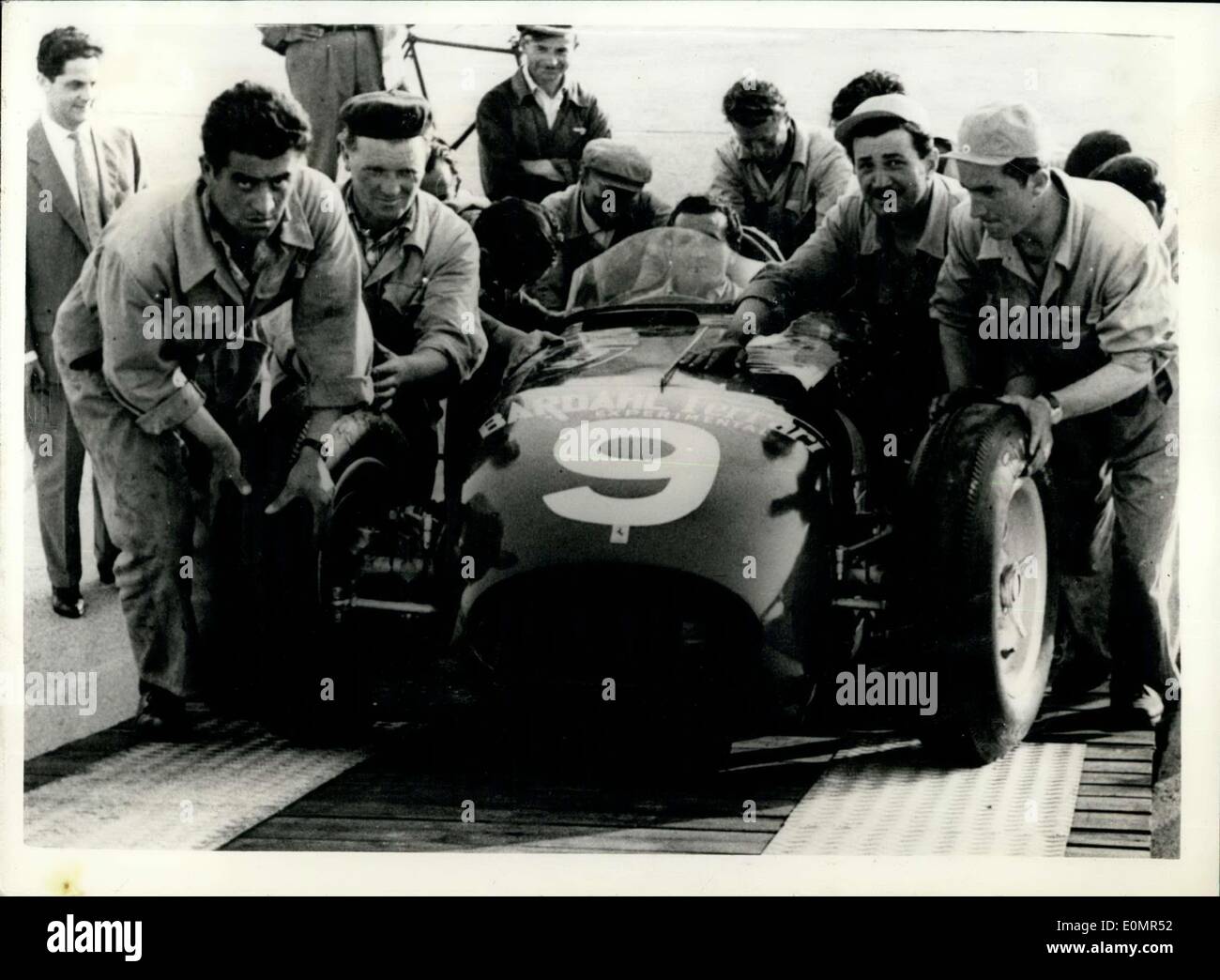 May 12, 1956 - Italian Bardahl-Ferrari experimental racing car shipped ...