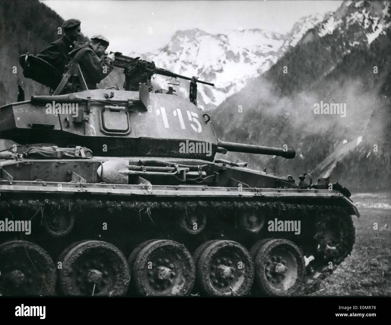 May 05, 1956 - Shooting exercise at the Dachstein; Shooting exercises ...