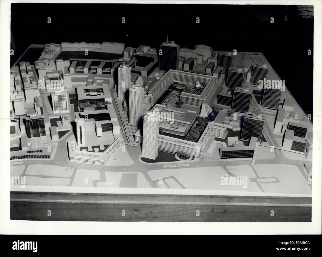 May 25, 1956 - Models Of The Barbican Development Plan On Show: Models ...