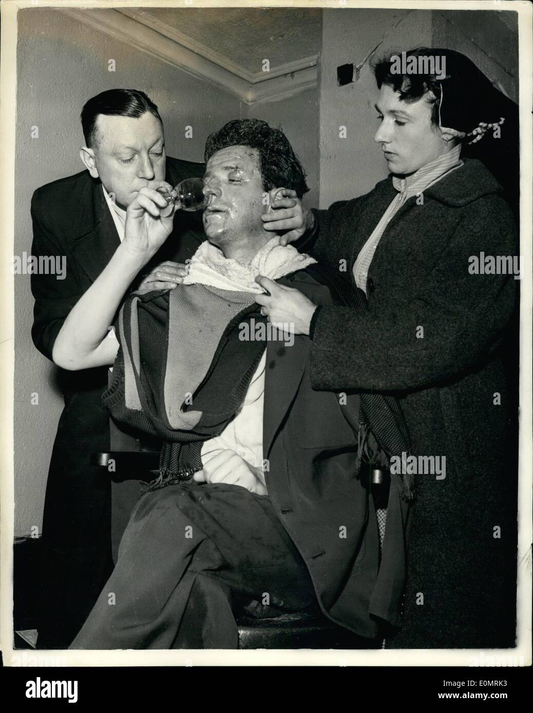 May 05, 1956 - Stunt man burned when trick goes wrong: Escapologist ...