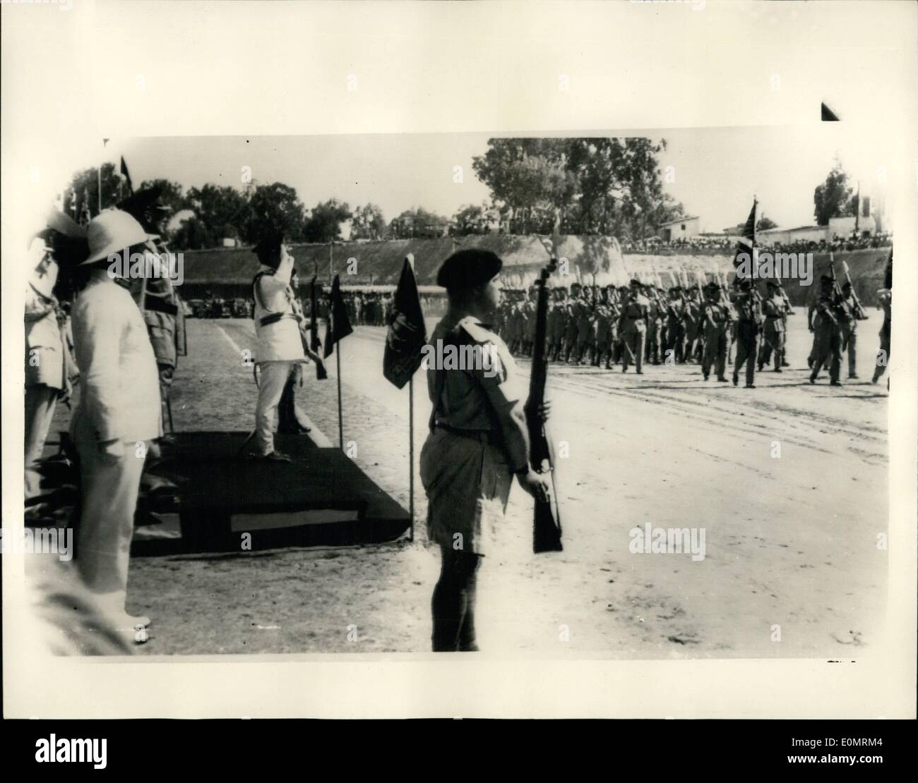 May 05, 1956 - Sir John Harding takes salutes at Queen's Birthday ...