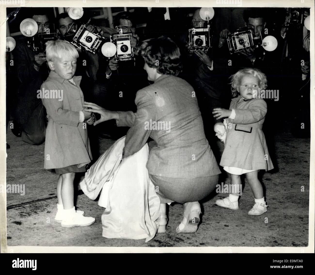 Aug. 10, 1956 - Families Arrive From Suez Canal Zone: Photo shows ...