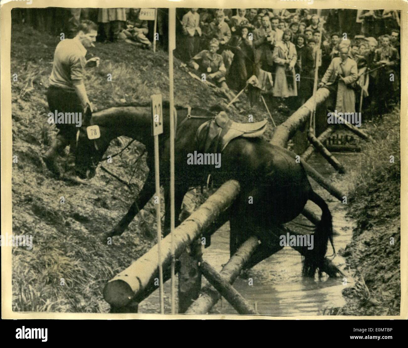 Jun. 06, 1956 - Queen's Horse Comes To Grief During Endurance Test Neal ...