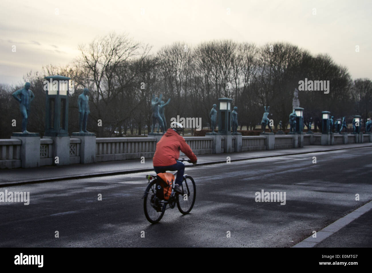 Europe Norway Oslo Winter Frogner Park Vigeland Park Vigeland Frogner ...