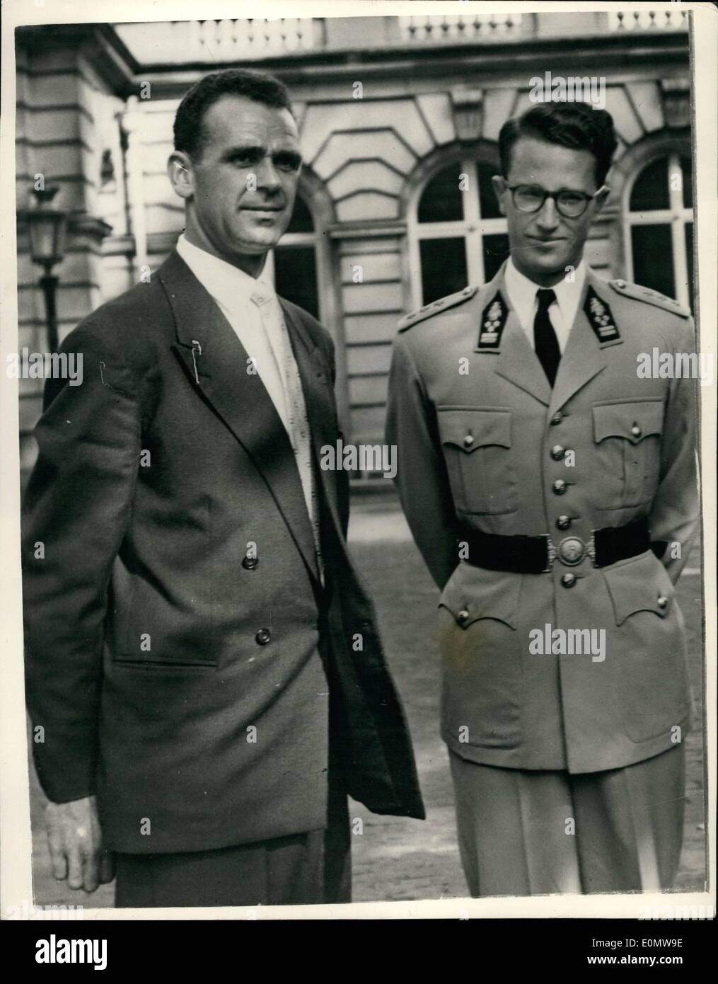 Sep. 09, 1956 - Belgian Cycle Champion received by King Baudouin; The ...