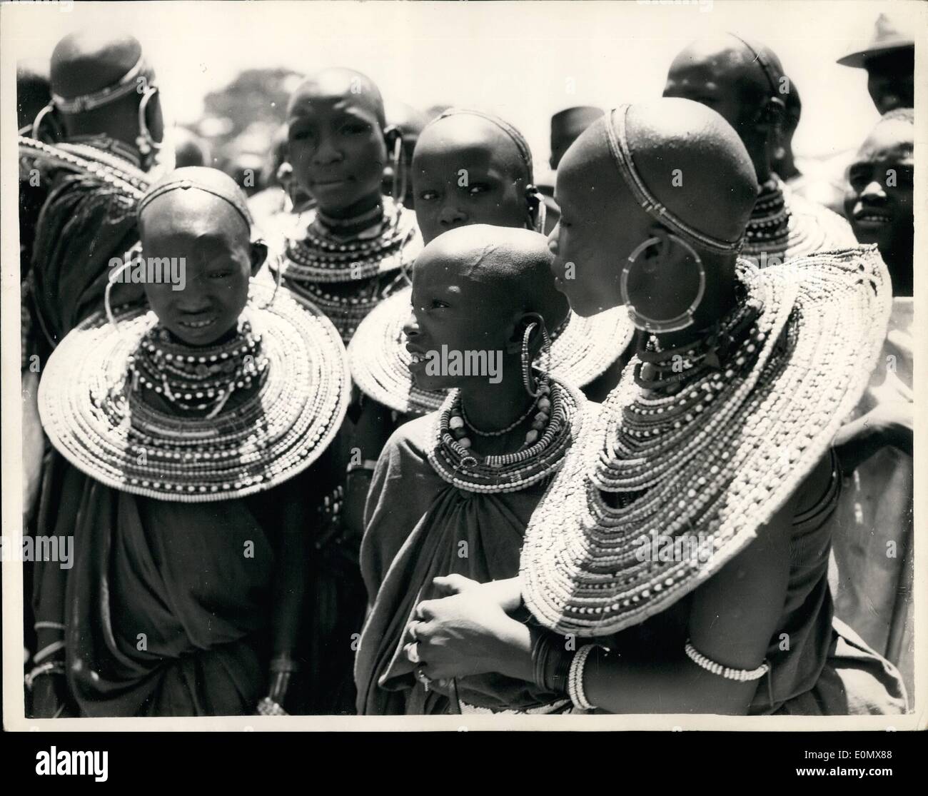 Oct. 10, 1956 - Wearing all their finery for the Princess: Arusha ...