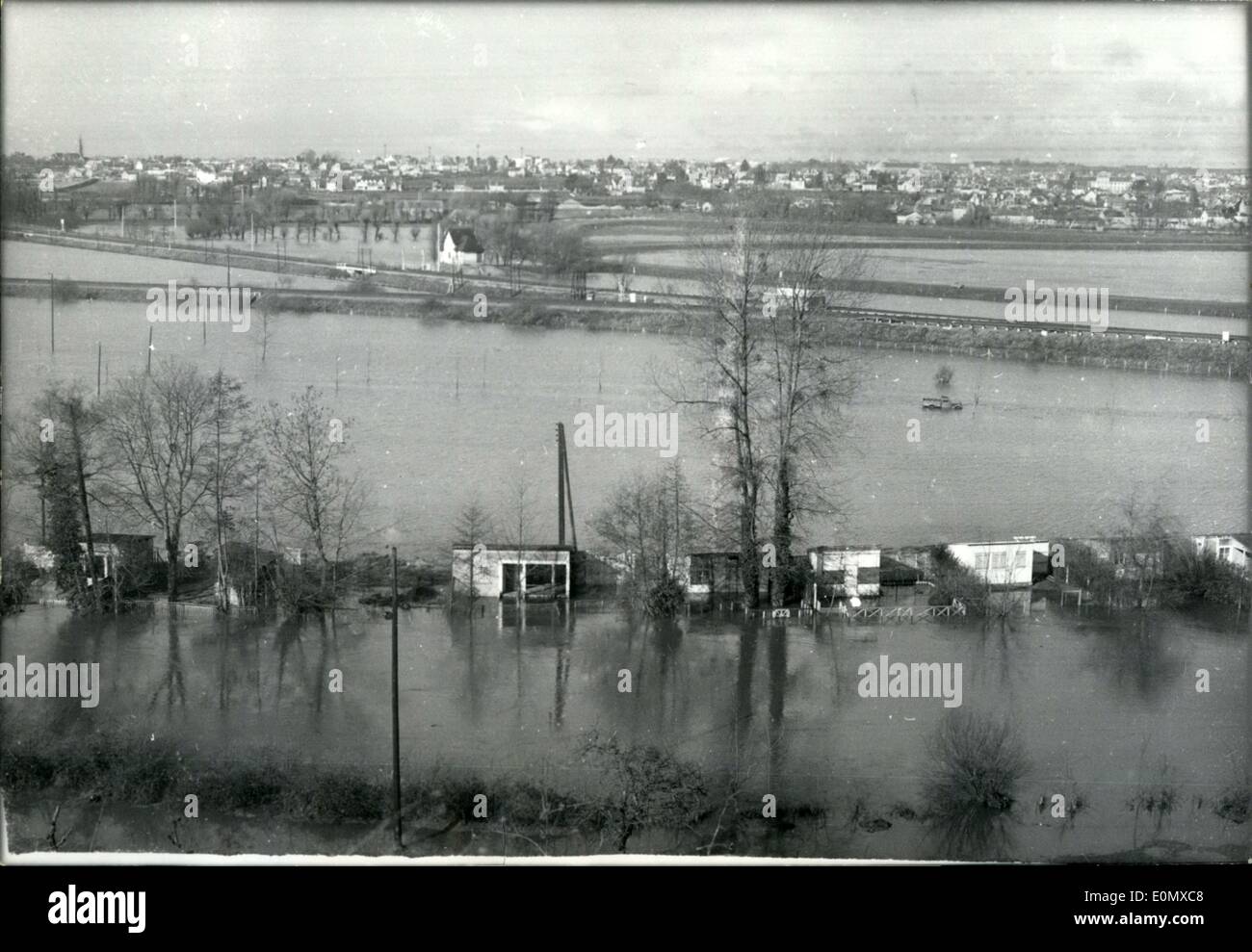 Feb. 02, 1957 - Floods in Normandy: A great number of areas in Brittany ...
