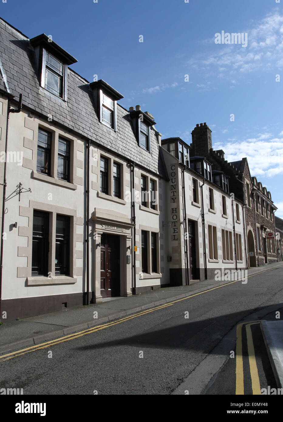 Exterior of County Hotel Stornoway Isle of Lewis Scotland May 2014 ...