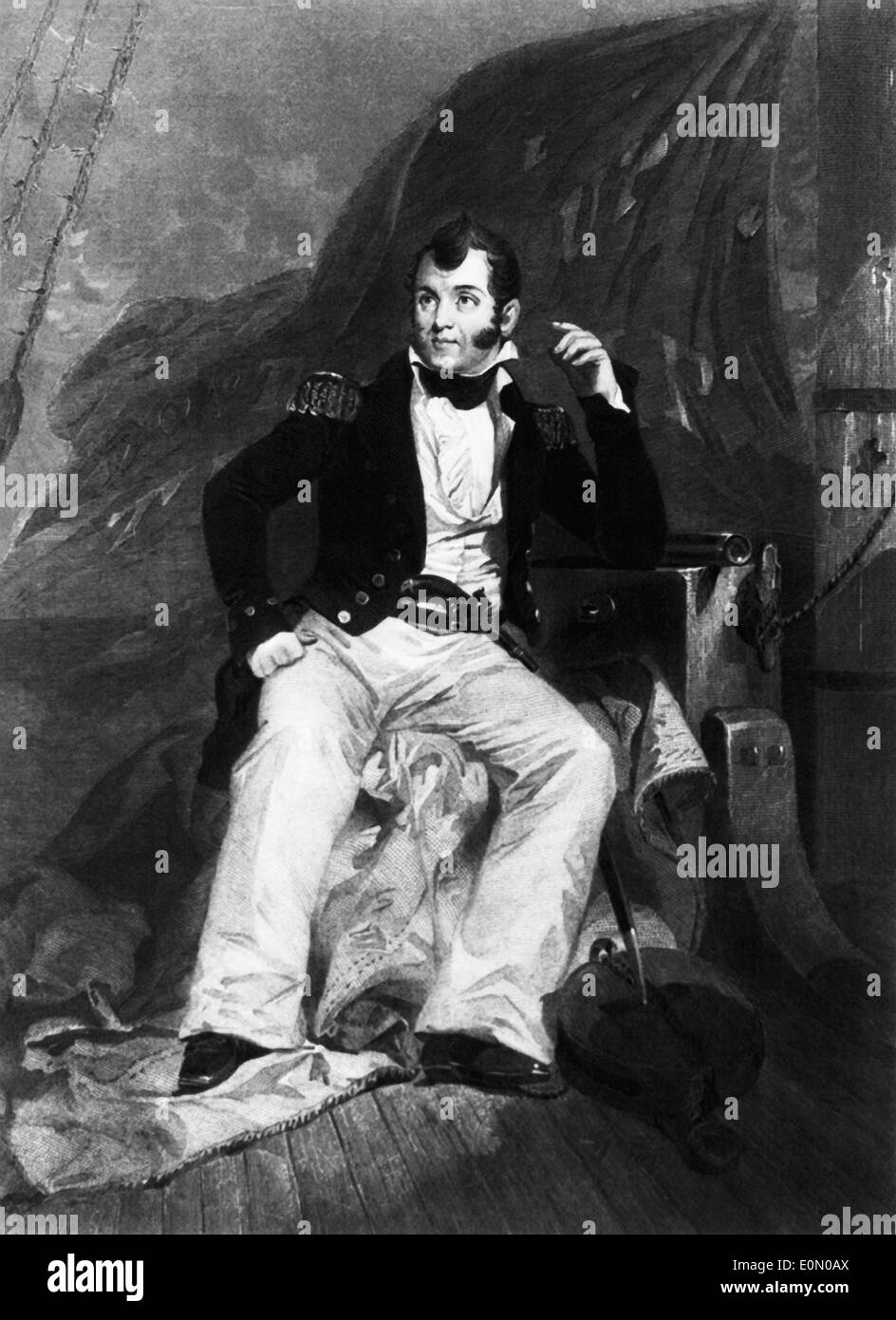 Vintage portrait of Oliver Hazard Perry Stock Photo - Alamy