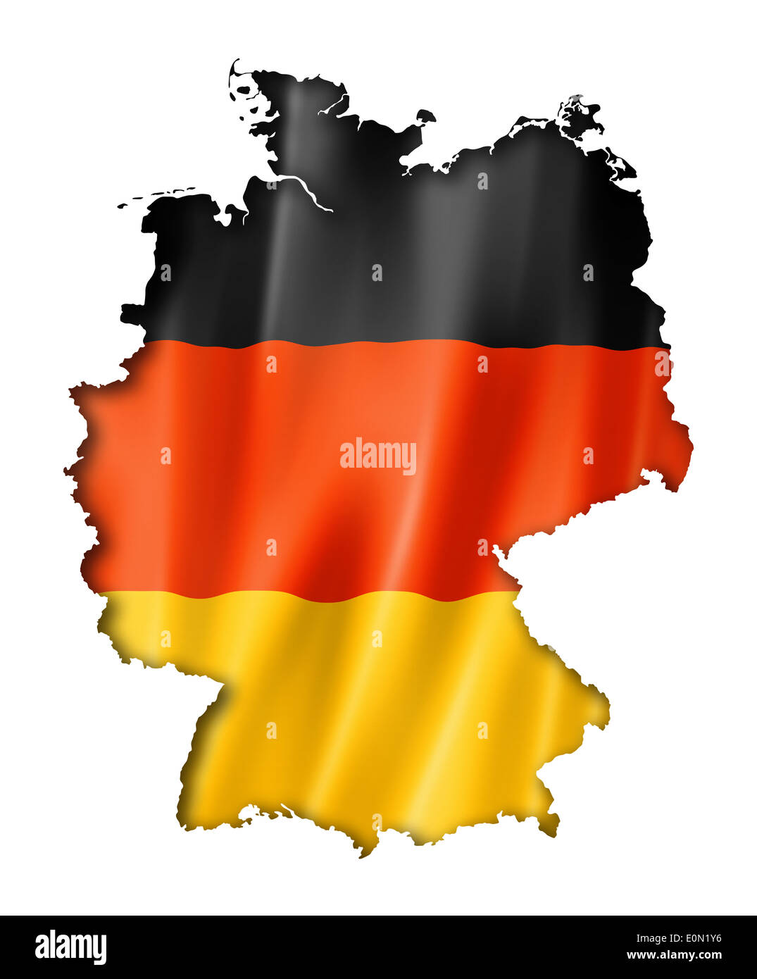 Germany flag map, three dimensional render, isolated on white Stock ...