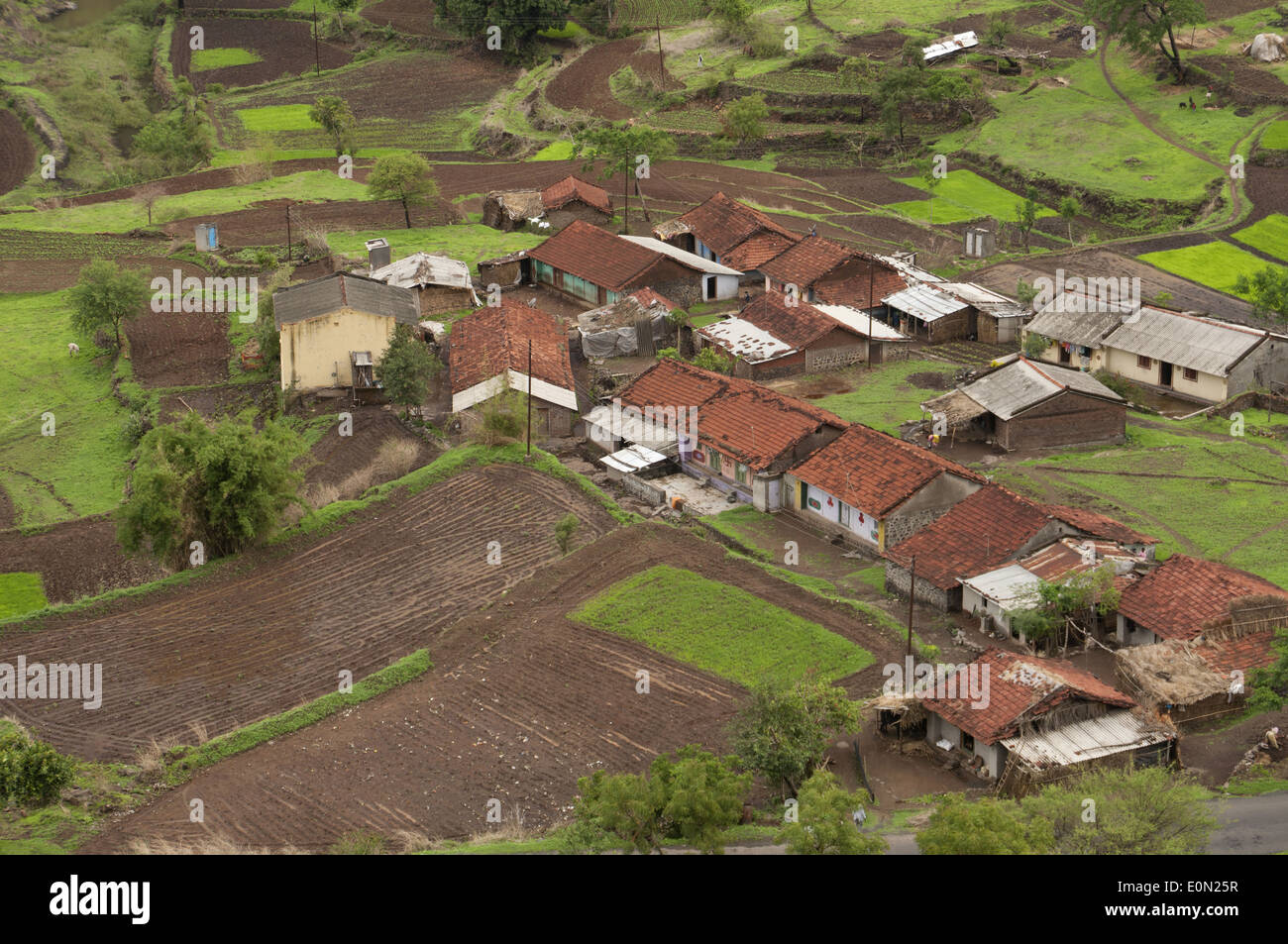 A view of village, Maharashtra, India Stock Photo - Alamy
