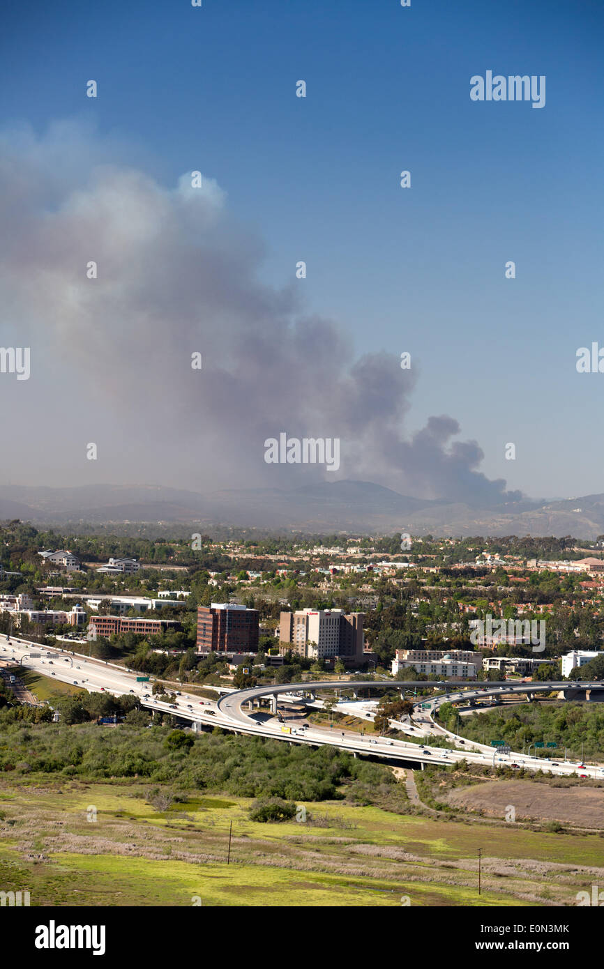 The Bernardo-fire seen from Torrey Pines, about 12 miles away, in May ...