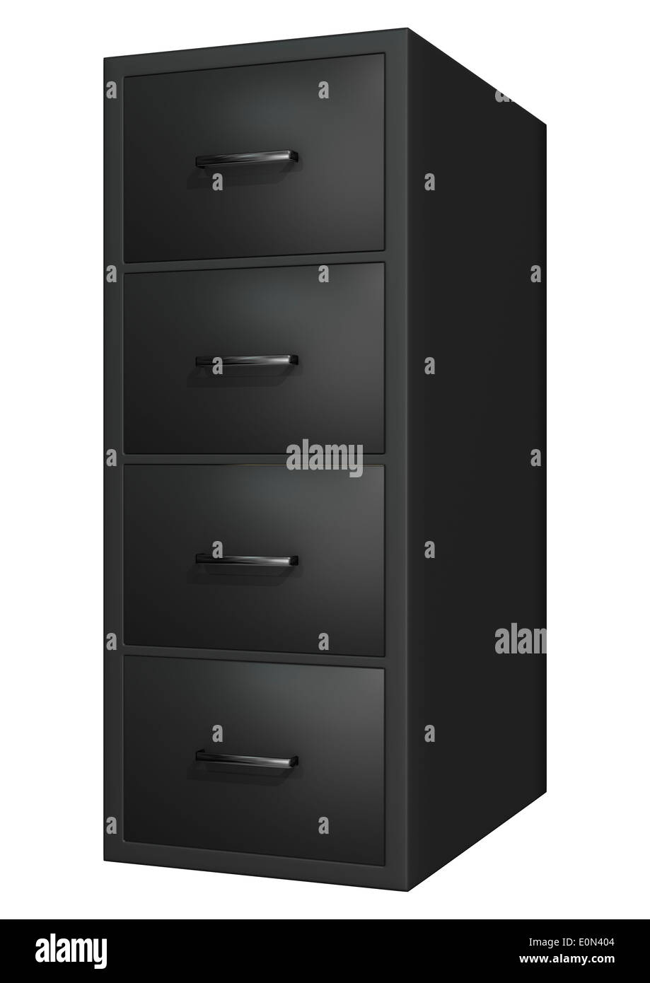 3D digital render of a black stack cabinet isolated on white background ...