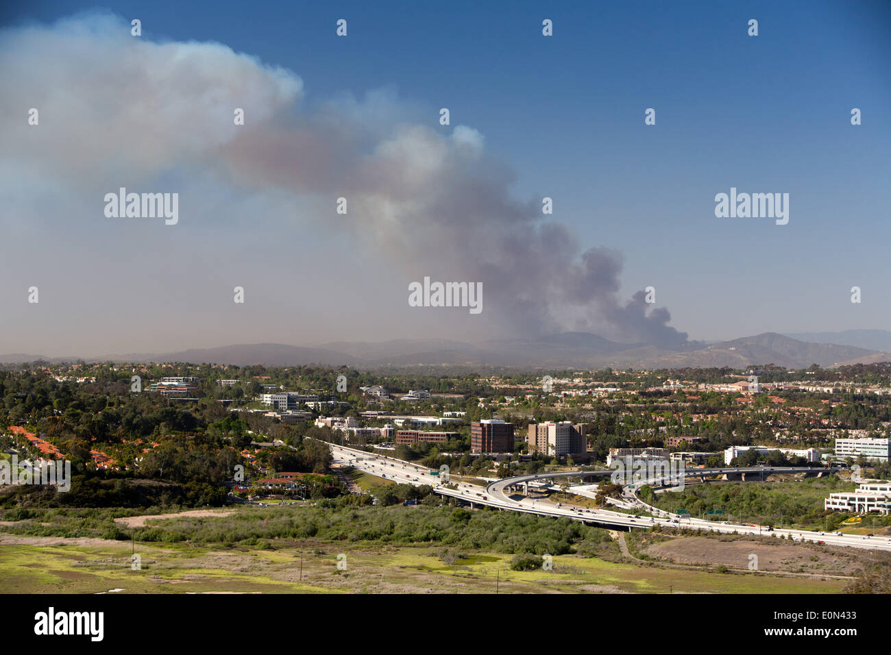 The Bernardo-fire seen from Torrey Pines, about 12 miles away, in May ...