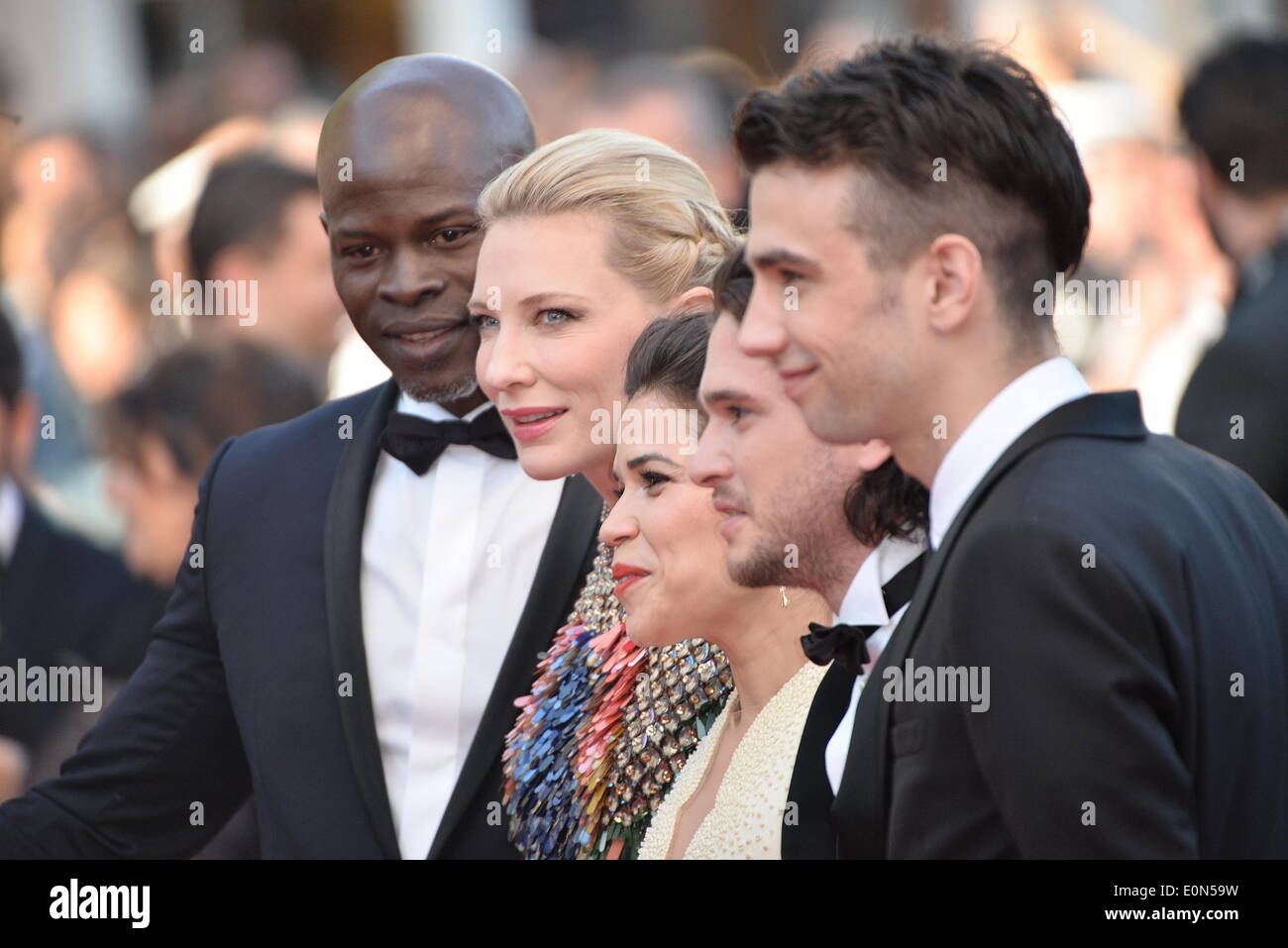 Cannes, France. 16th May, 2014. Cate Blanchett, Djimon Hounsou, Kit ...