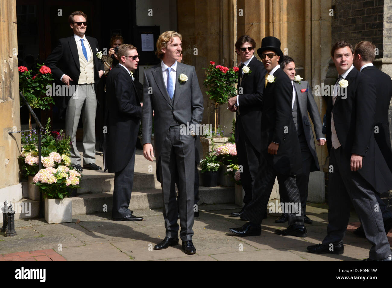 London, UK. 16th May, 2014. James Cook wedding at St Paul's Church at ...