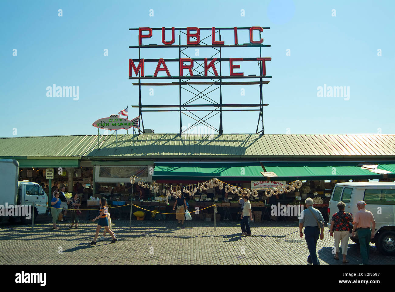 Seattle Fish Market Stock Photo - Alamy