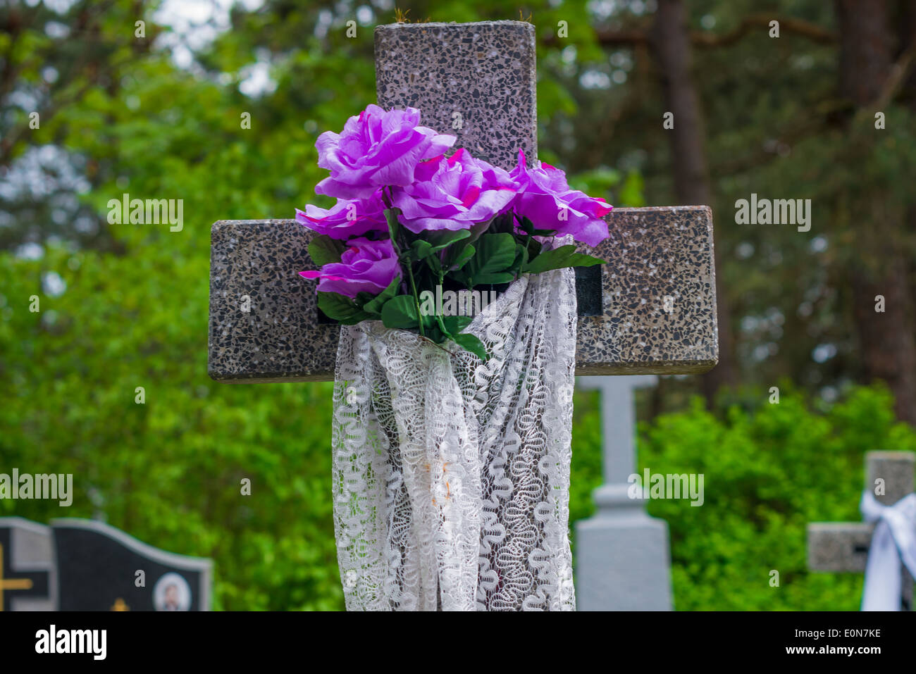 Tradition of decorating Orthodox cemetery crosses in Eastern Poland ...