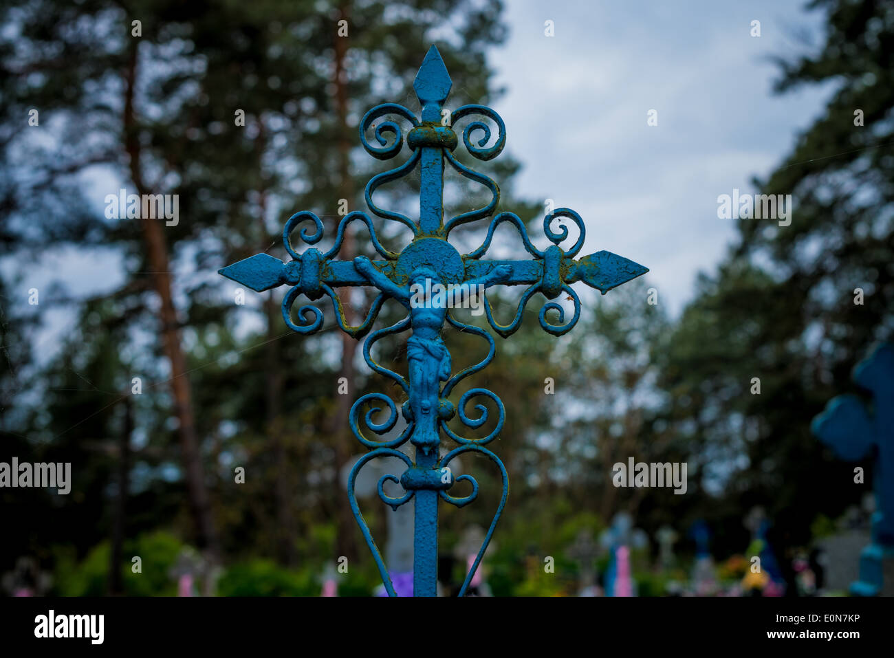 Tradition of decorating Orthodox cemetery crosses in Eastern Poland ...