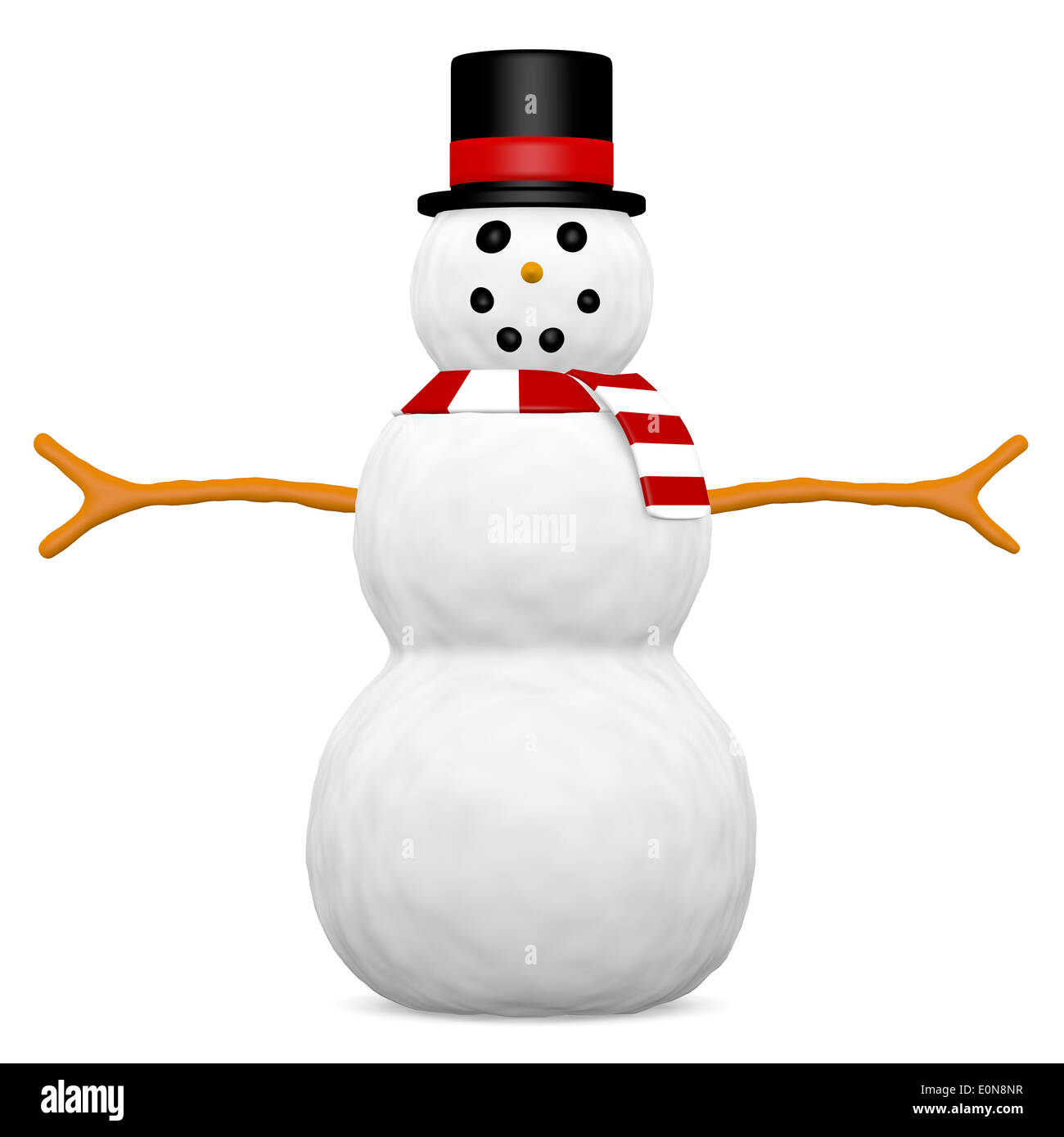 3d Render of a Snowman Stock Photo - Alamy