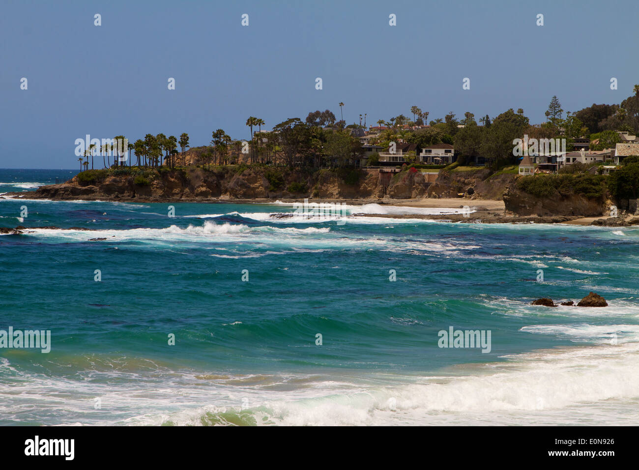 A spectacular coastal view looking north along the coast at Laguna ...