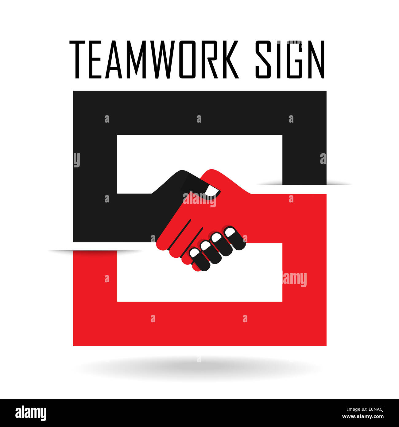 Handshake abstract sign.Business creative concept. Deal, contract, team ...