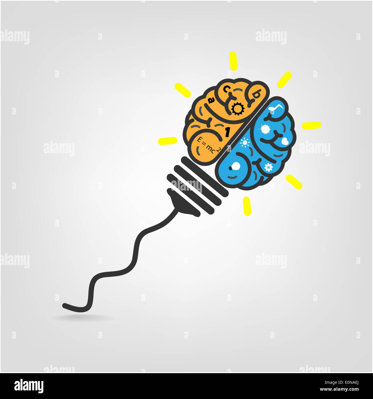 Creative brain Idea concept background design for poster flyer cover ...