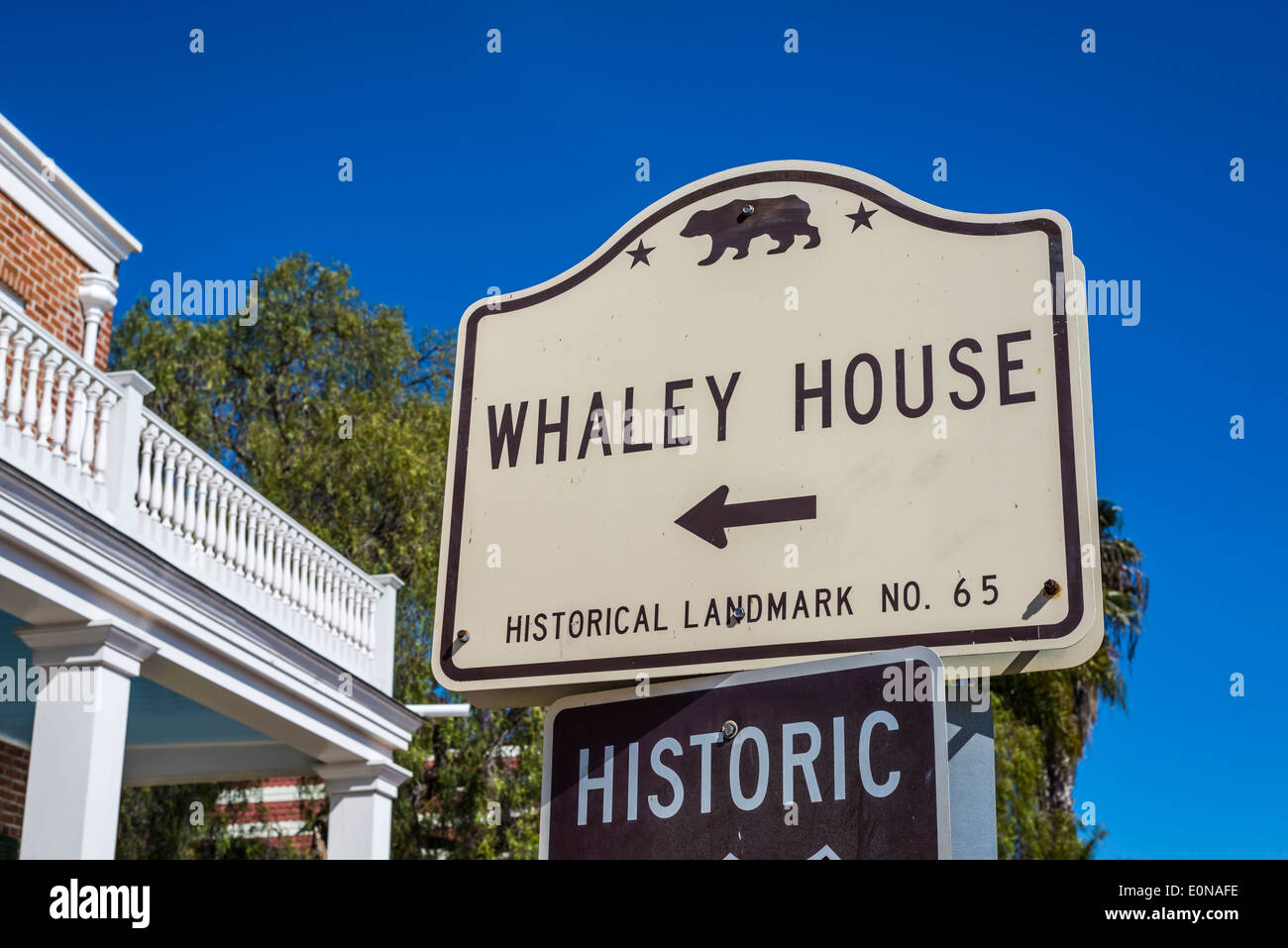 Whaley House Sign. Old Town San Diego State Historic Park, San Diego ...