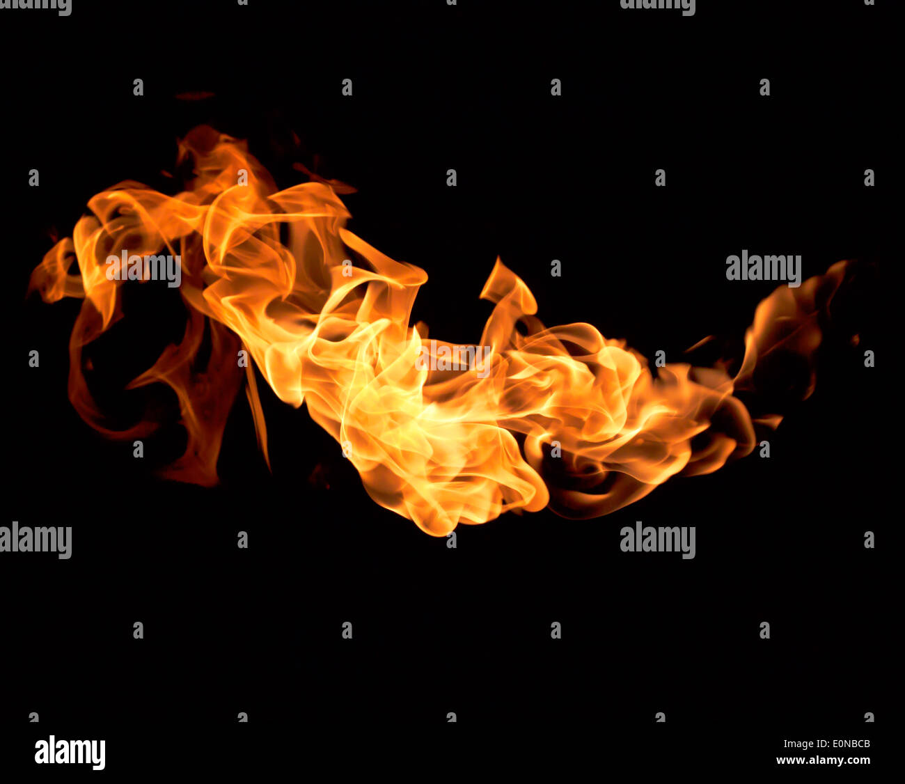 The red flames on a black background Stock Photo - Alamy