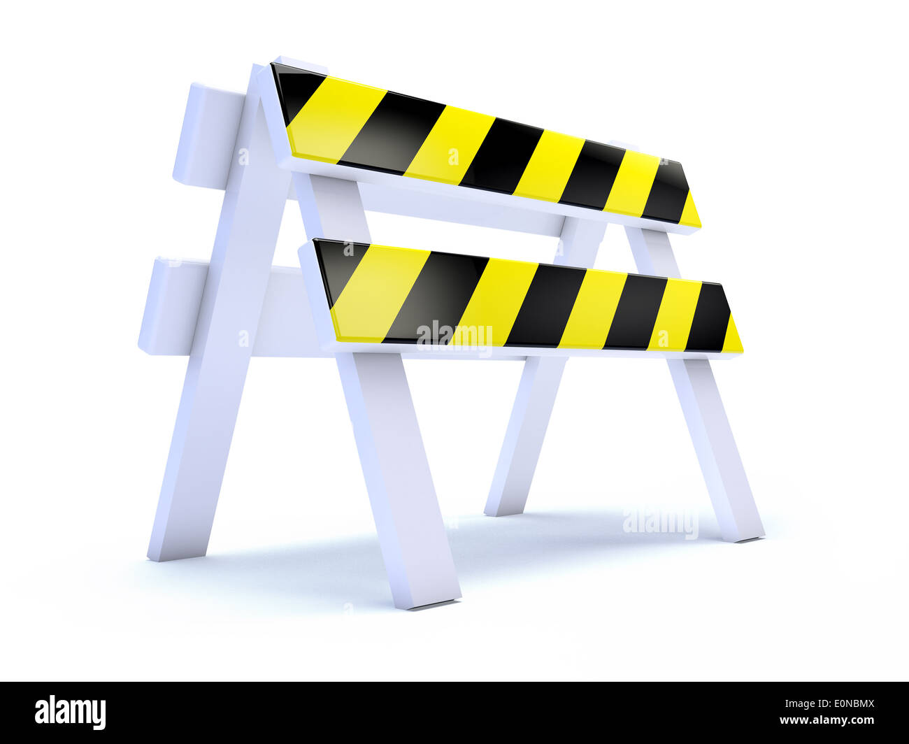 3d Construction barrier Stock Photo - Alamy