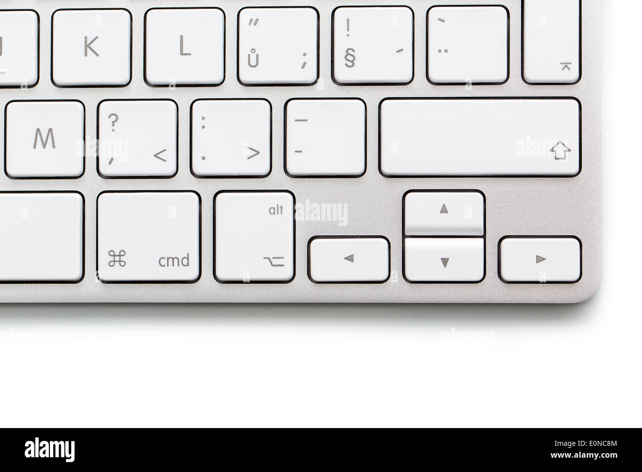 Modern keyboard on white Stock Photo - Alamy