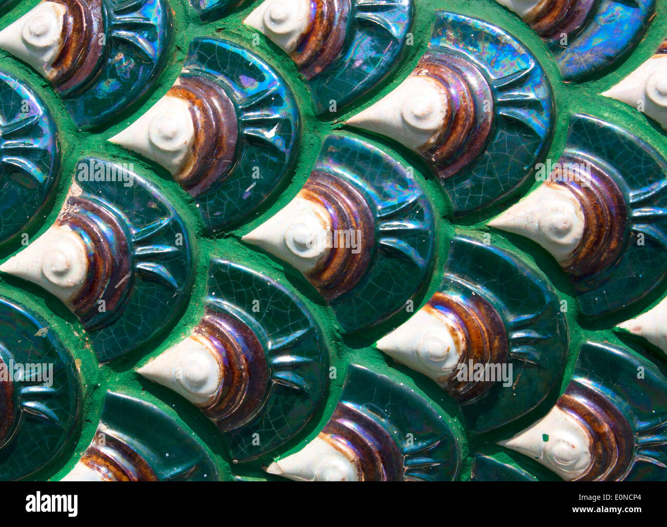 Abstract background scales walls made of concrete tiles Stock Photo - Alamy