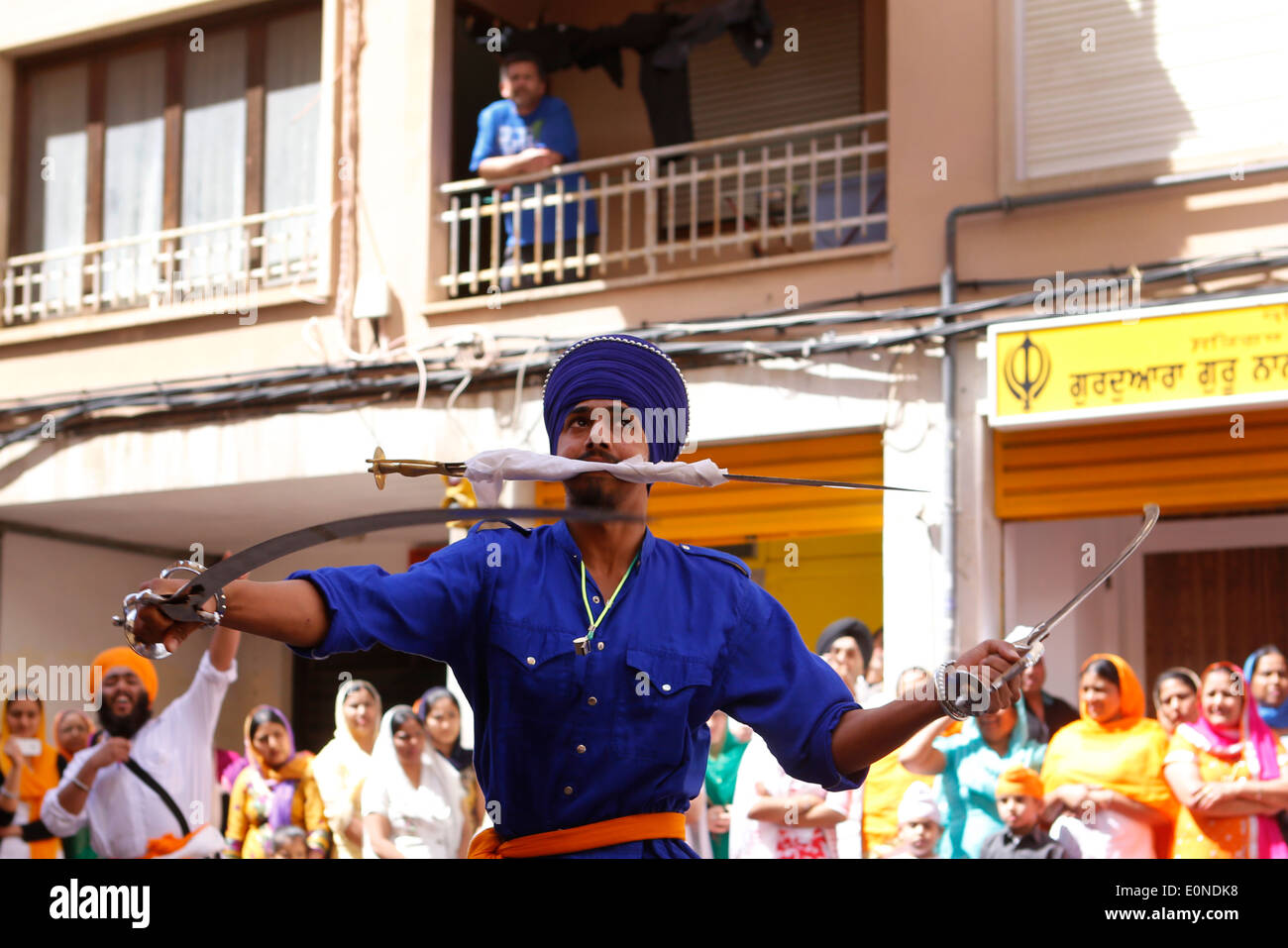 Ancient Sikh fights exhibit during a Baisakhi celebration amongst ...