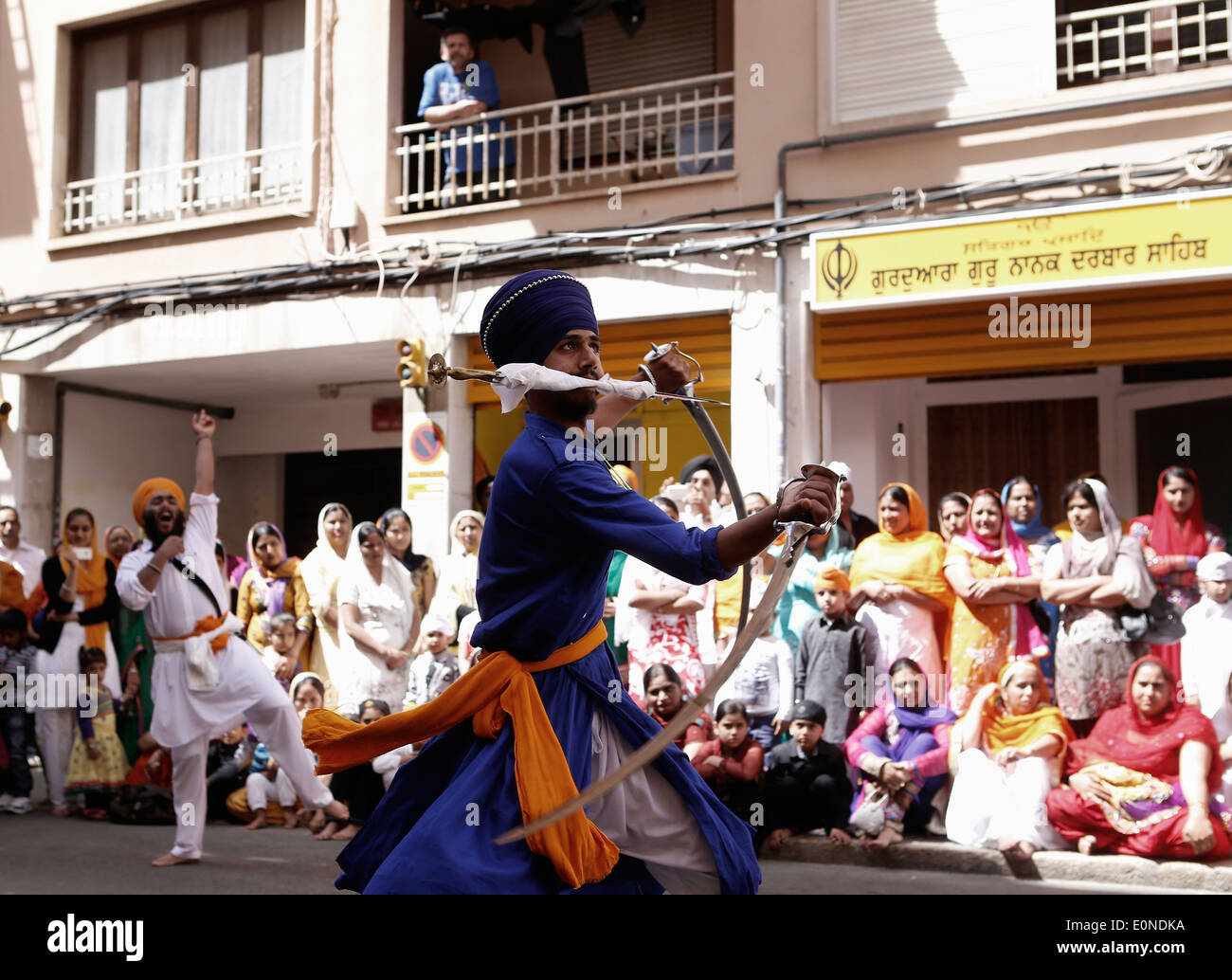 Ancient Sikh fights exhibit during a Baisakhi celebration amongst ...