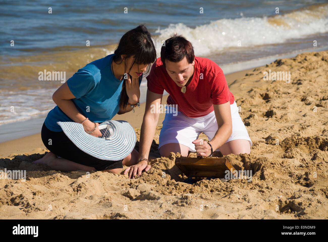 Couple Surprise Treasure High Resolution Stock Photography and Images ...